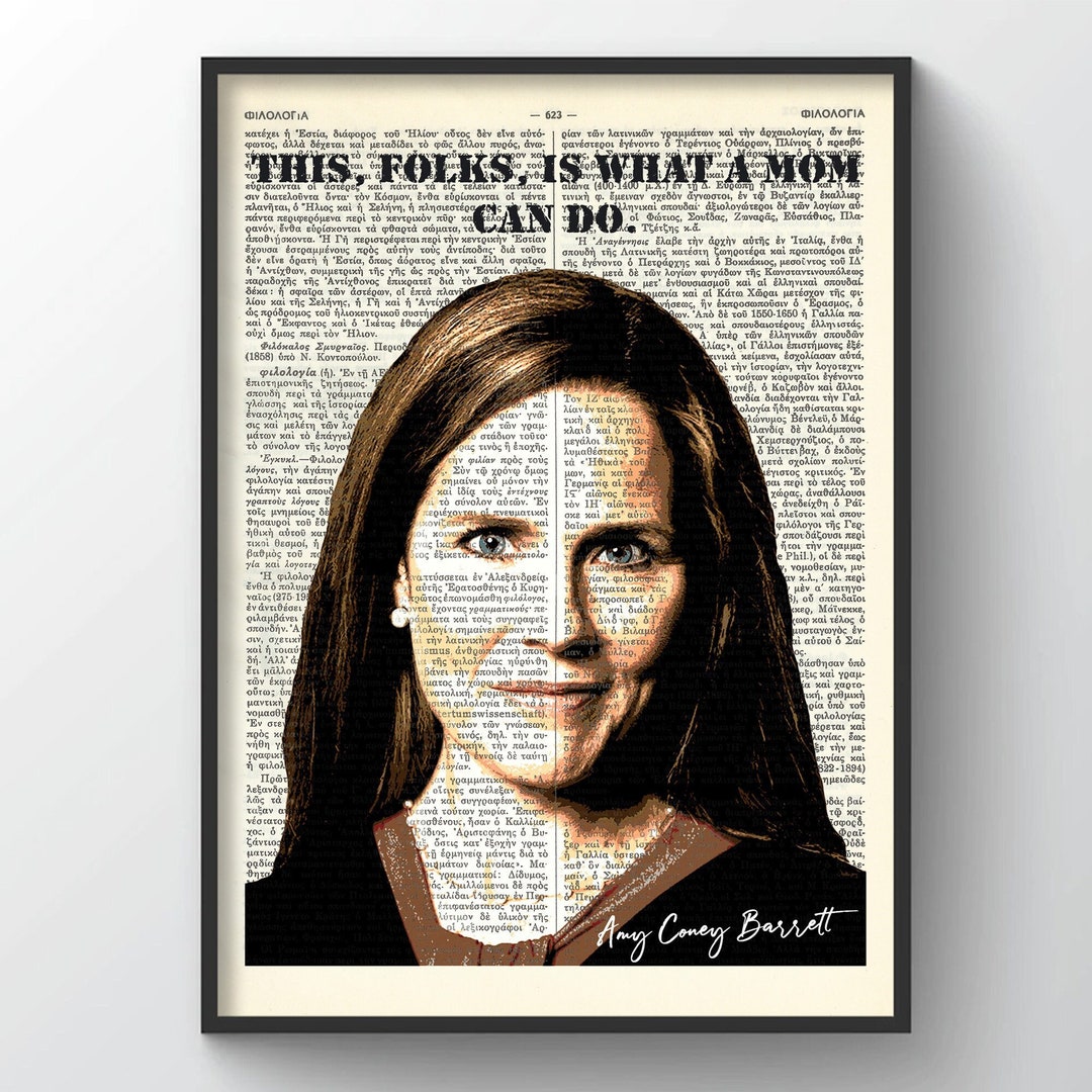 Amy Coney Barrett, Amy Coney Barrett Print, Amy Coney Barrett Poster ...
