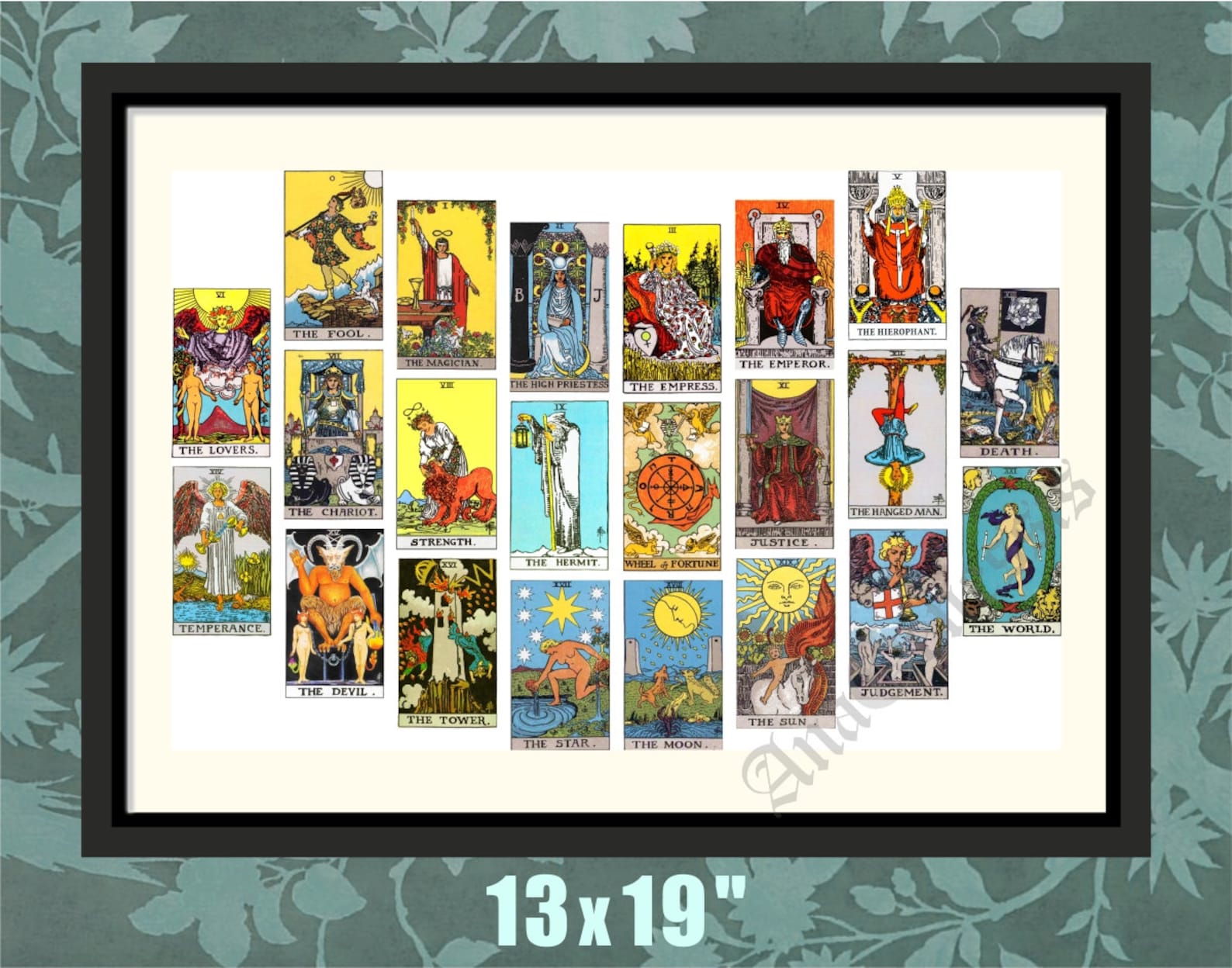 Major Arcana All 22 Cards Tarot Cards Print Tarot Cards - Etsy