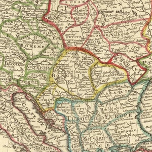 Europe 1739, Vintage European Map, European History Art, Historical Map ...