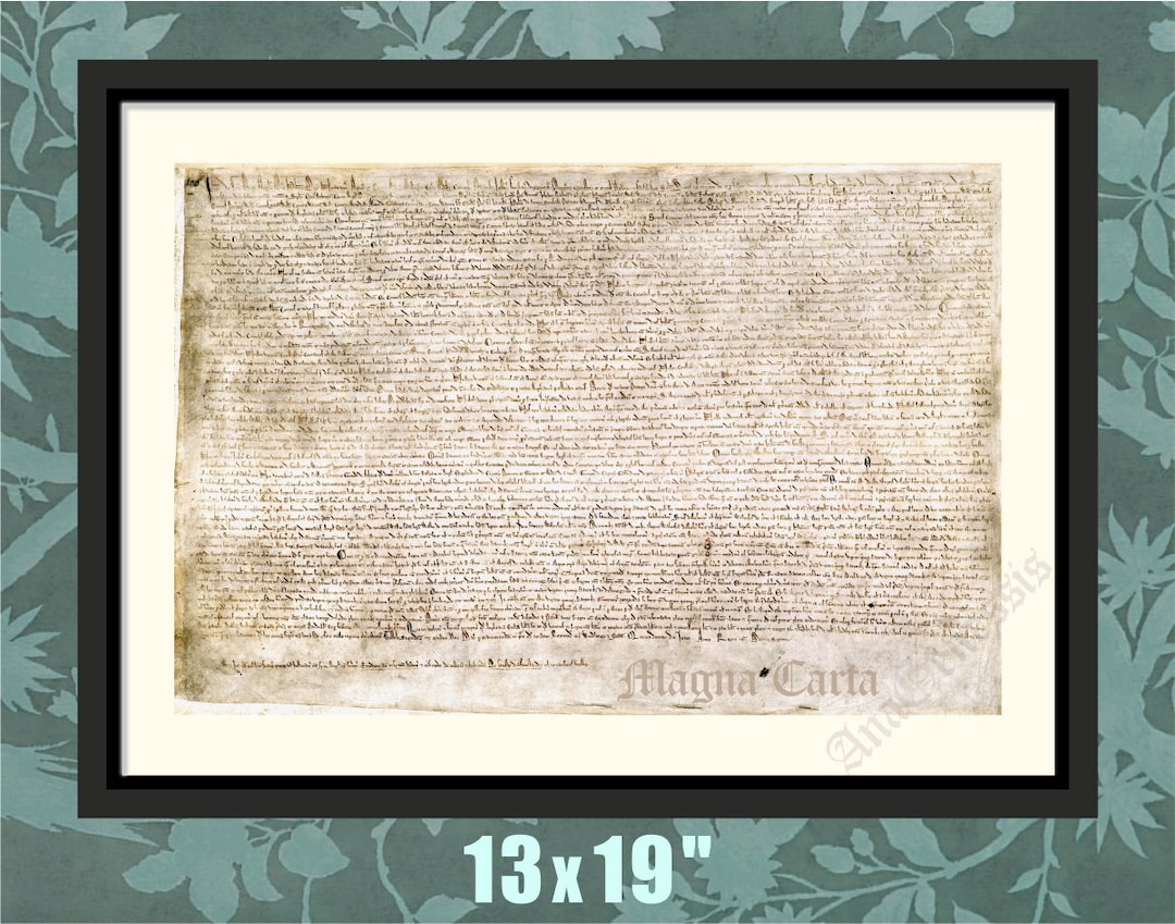 The Magna Carta, 1215, Historical Print, Historical Art, Historical ...