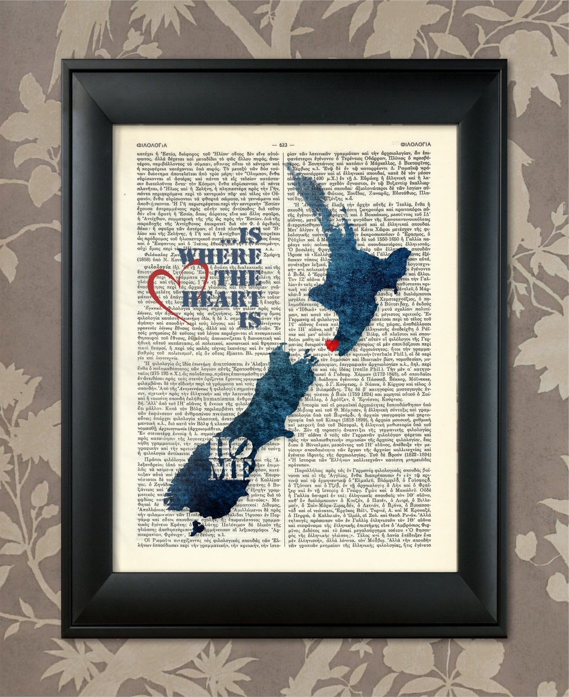 New Zealand Artprint, New Zealand Print, New Zealand Map Art, New ...