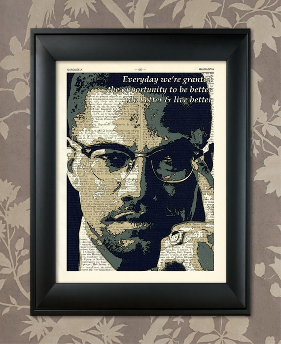 Malcom X Malcom X Print Malcom X Art Malcom X Poster Black | Etsy