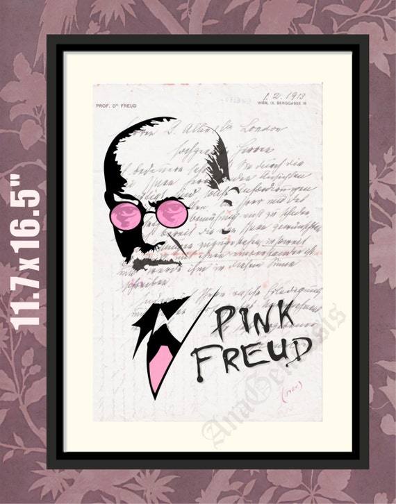 Pink Freud 2 Sigmund Freud Sigmund Freud print Freud | Etsy