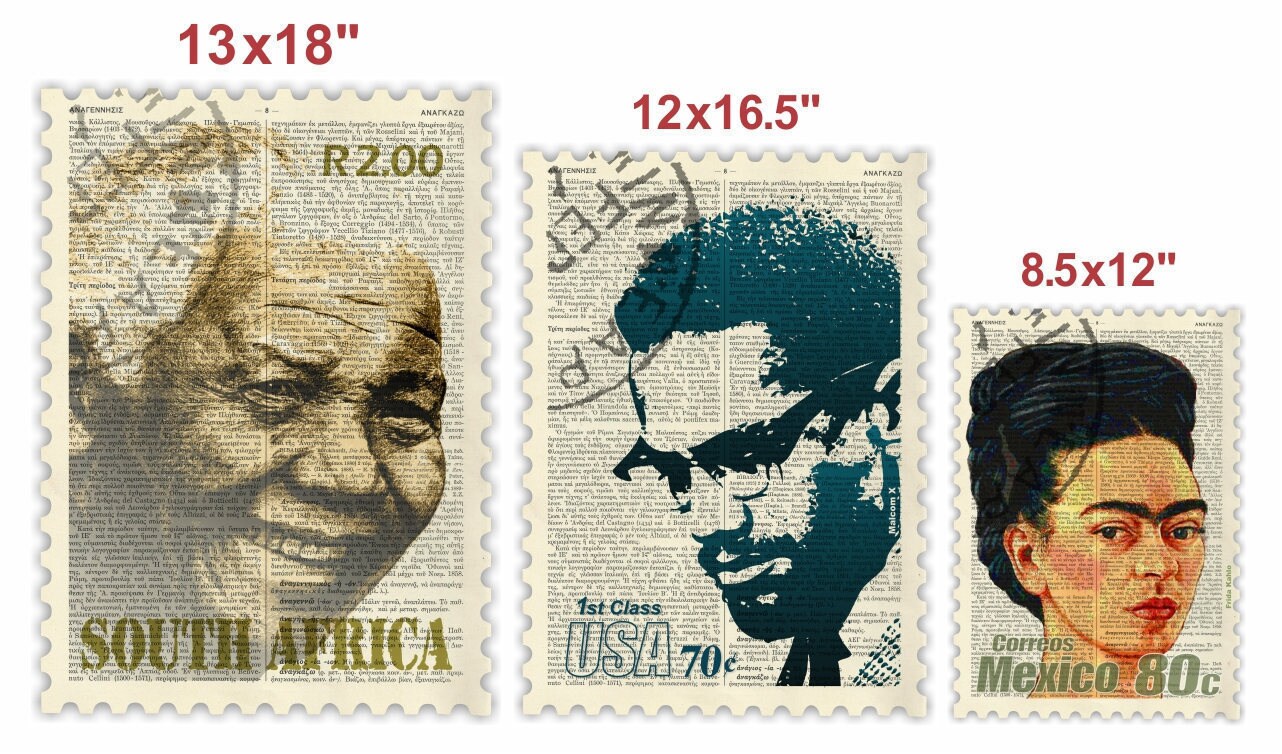 Nelson Mandela STAMP, Nelson Mandela Print, Mandela Poster, Nelson ...