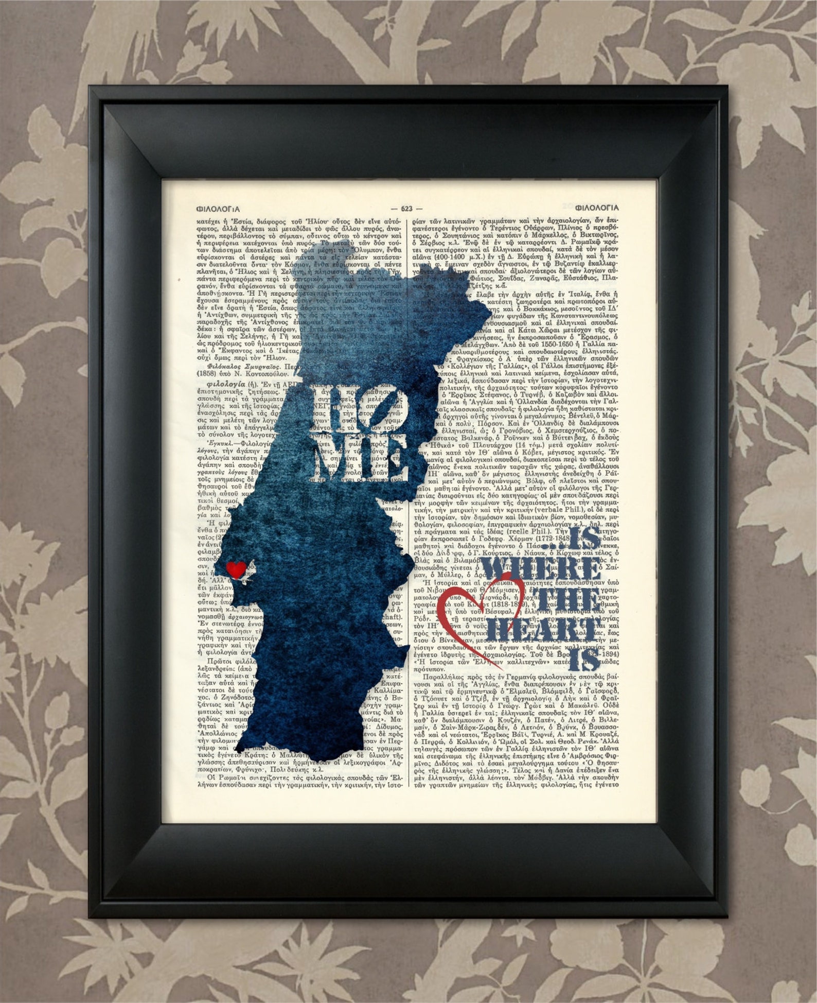 Portugal Art Print, Portugal Print, Portugal Map Art, Portugal Wall Art ...