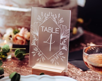 Acrylic Painted Table Numbers Table Numbers Wedding Table - Etsy