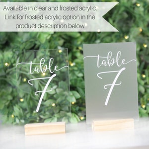 Acrylic Table Numbers - Acrylic Wedding Sign - Rustic Table Numbers ...