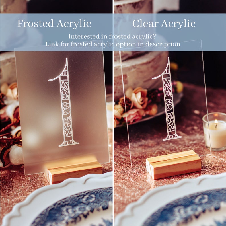 Acrylic Table Numbers Wedding Table Numbers Clear Table | Etsy