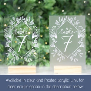Table Number Wedding - Boho Acrylic Table Numbers - Outdoor Acrylic ...
