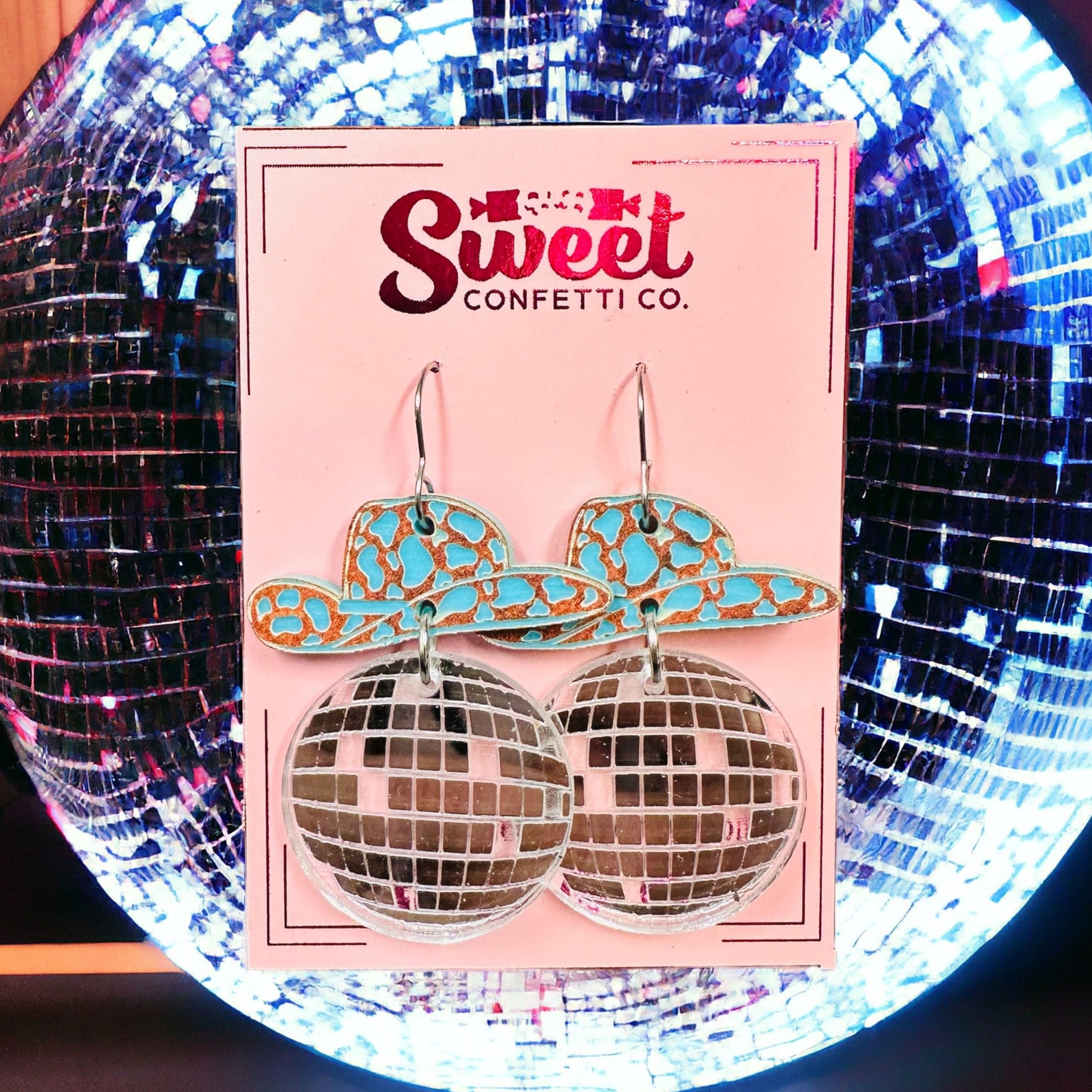 Disco Ball Dangle Earrings, Bachelorette Party Favors for Bridesmaids ...