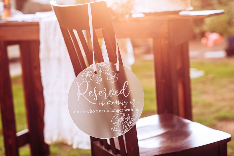 Wedding Memorial Sign Reserved in Memory of Celebrating With - Etsy