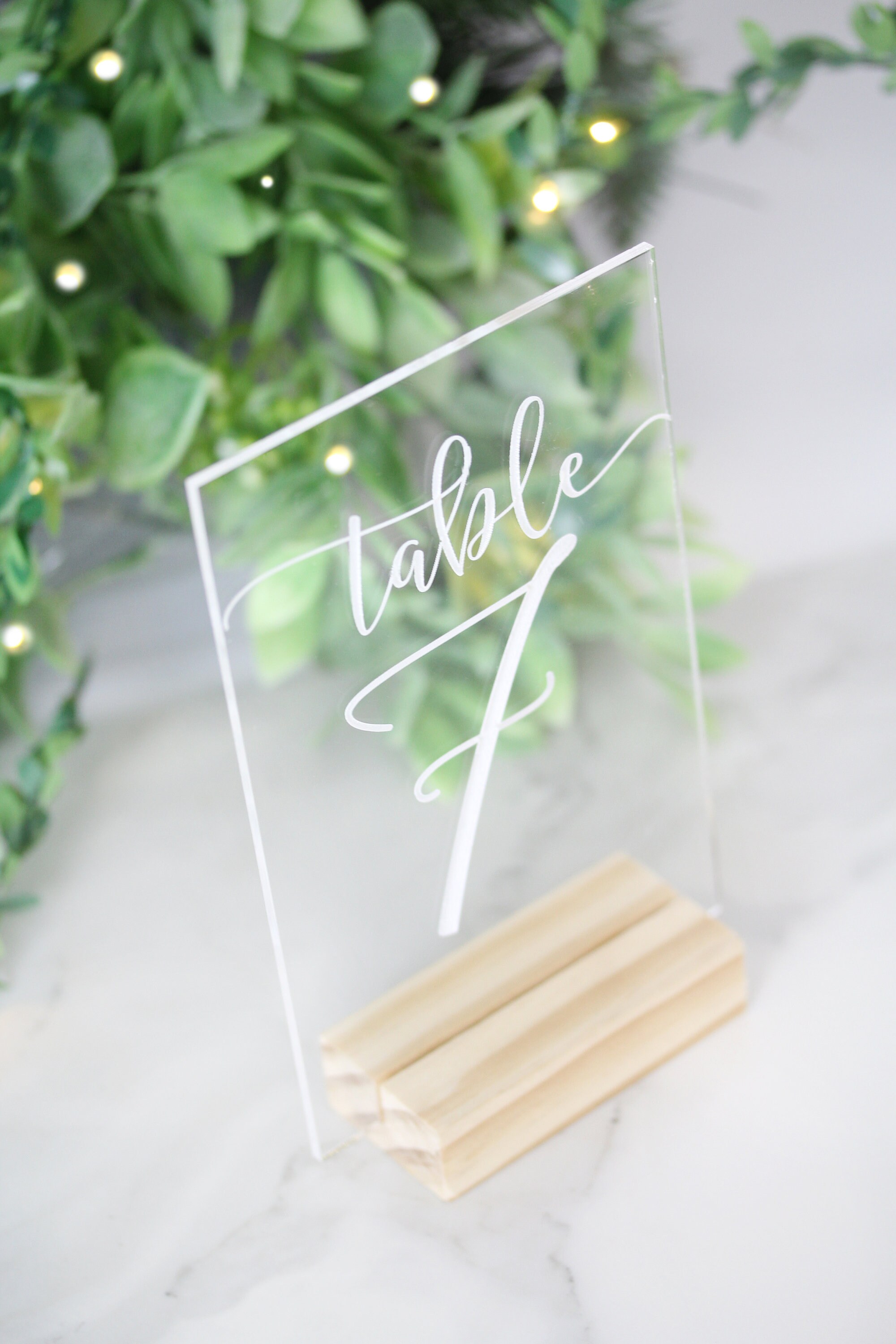 Acrylic Table Numbers - Acrylic Wedding Sign - Rustic Table Numbers ...