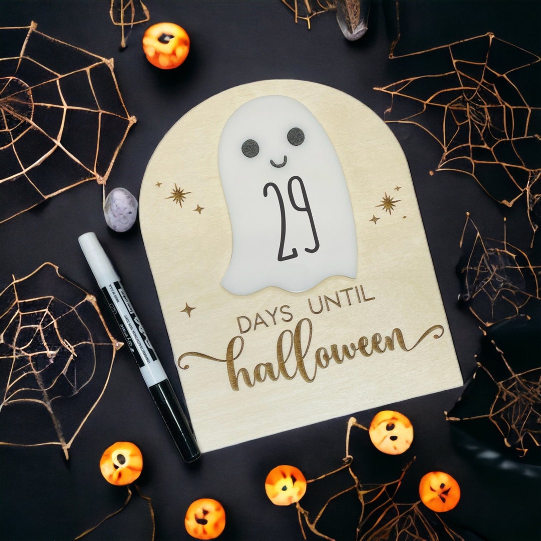 Halloween Countdown, Whole Year Halloween Calendar, Dry Erase Halloween ...