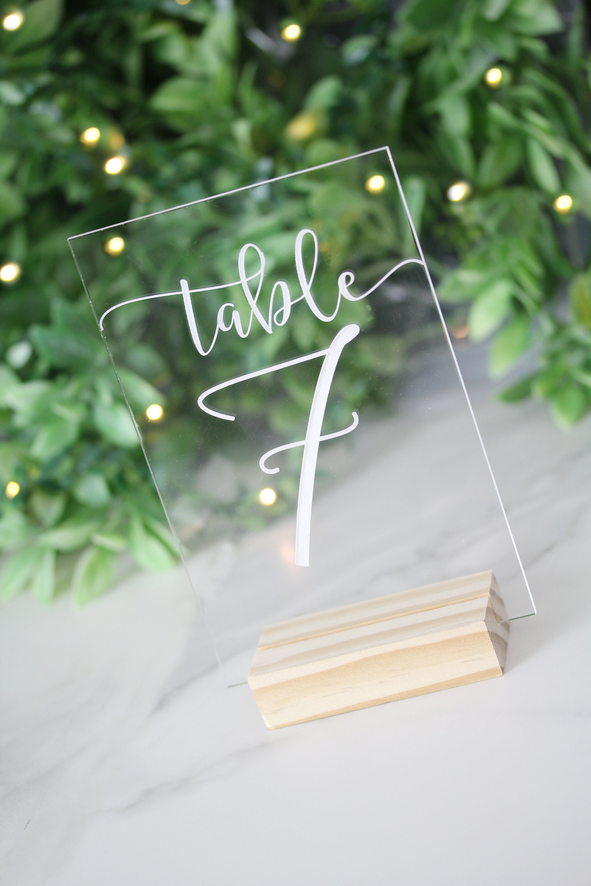 Acrylic Table Numbers - Acrylic Wedding Sign - Rustic Table Numbers ...