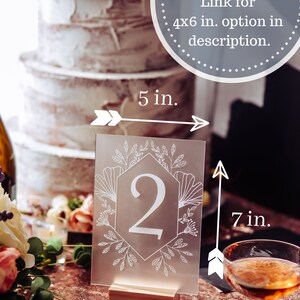 Acrylic Table Numbers, Wedding Table Numbers, Rustic Wedding Decor ...