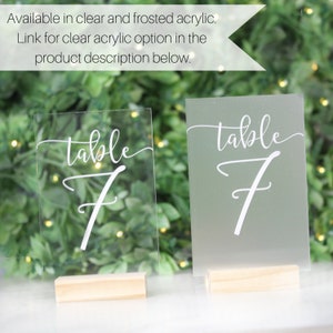 Acrylic Table Numbers Wedding - Frosted Acrylic Wedding Decor ...