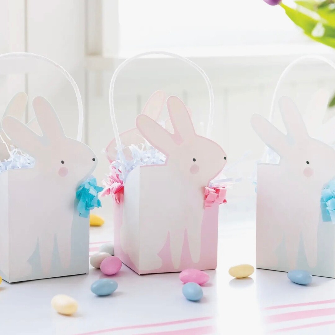 Easter Bunny Treat Baskets 8 Ct, Bunny Party Favor, Some Bunny is One ...