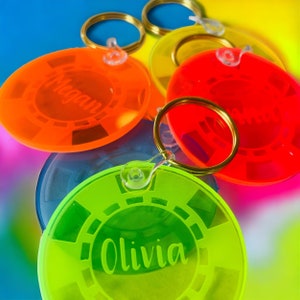 Casino Bachelorette Personalized Name Keychain, Vegas Then Vows, Hen ...