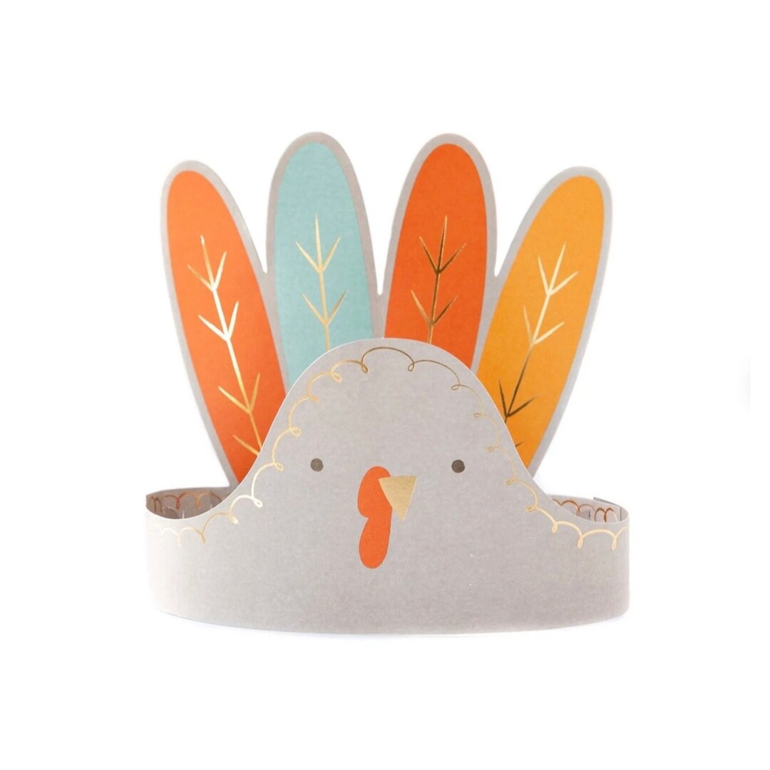 Thanksgiving Turkey Hat 8ct Turkey Crown Turkey Party Hat - Etsy
