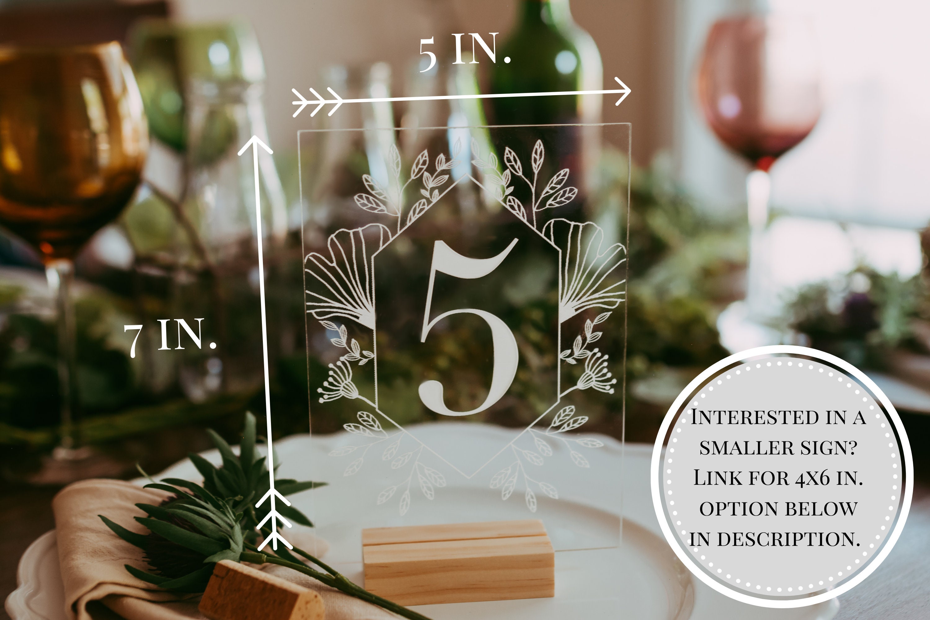 Acrylic Table Numbers Wedding Table Numbers Rustic Wedding | Etsy