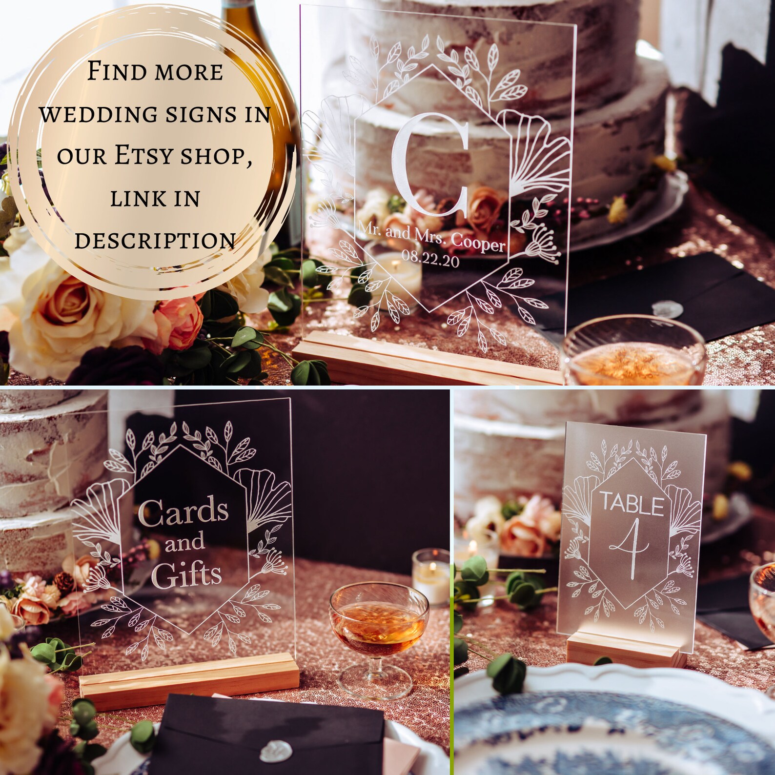 Acrylic Table Numbers Wedding Table Numbers Rustic Wedding - Etsy