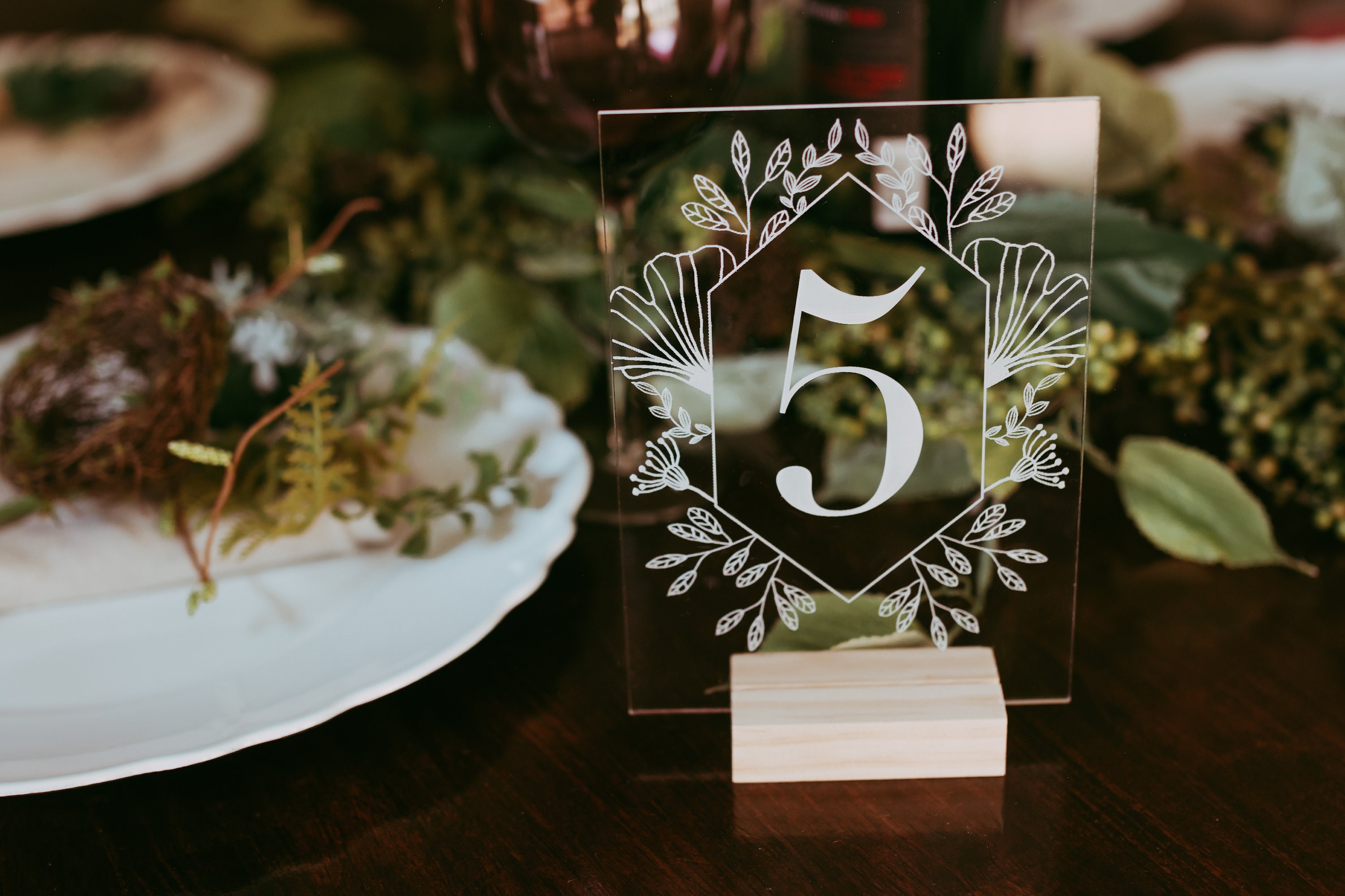 Acrylic Table Numbers Wedding Table Numbers Rustic Wedding | Etsy