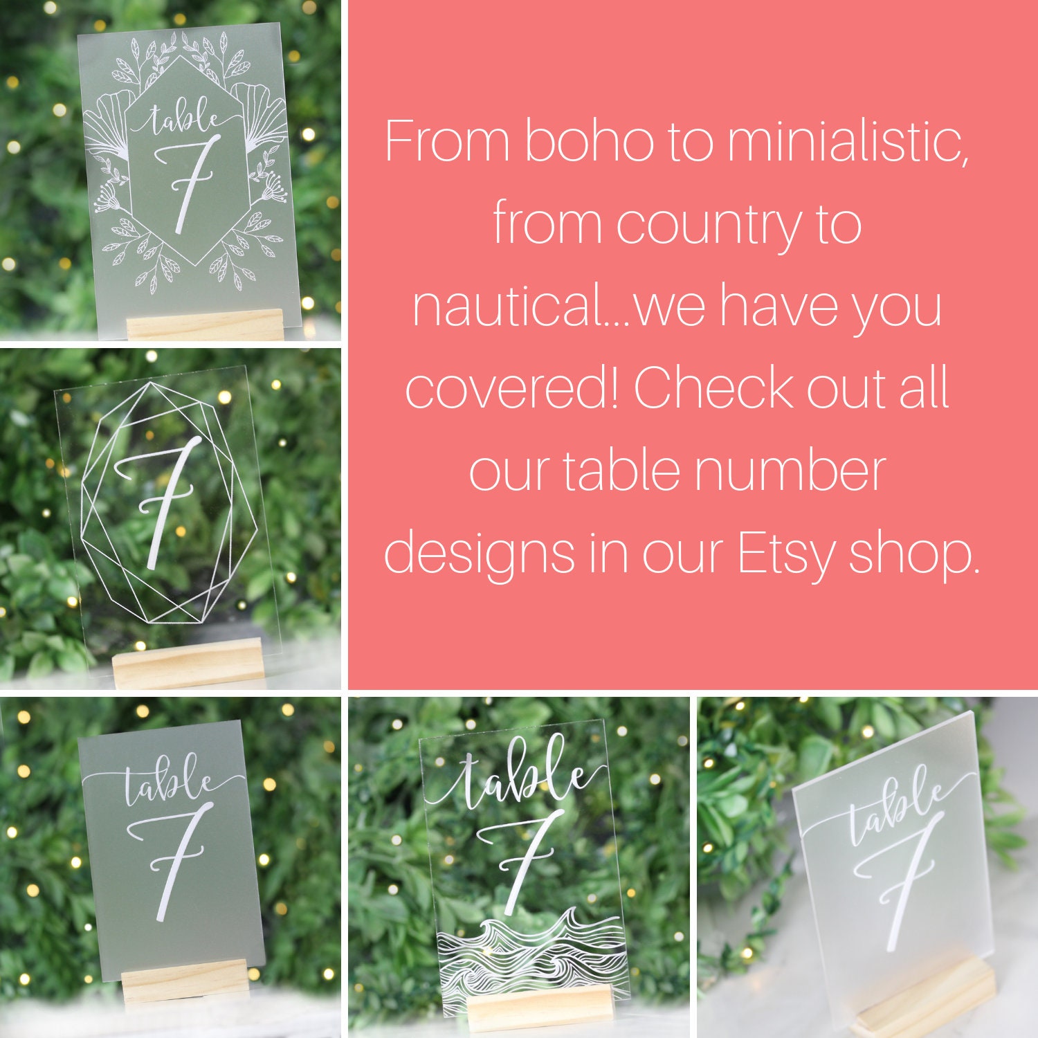 Geometric Acrylic Table Numbers - Boho Wedding Sign - Bohemian Wedding ...