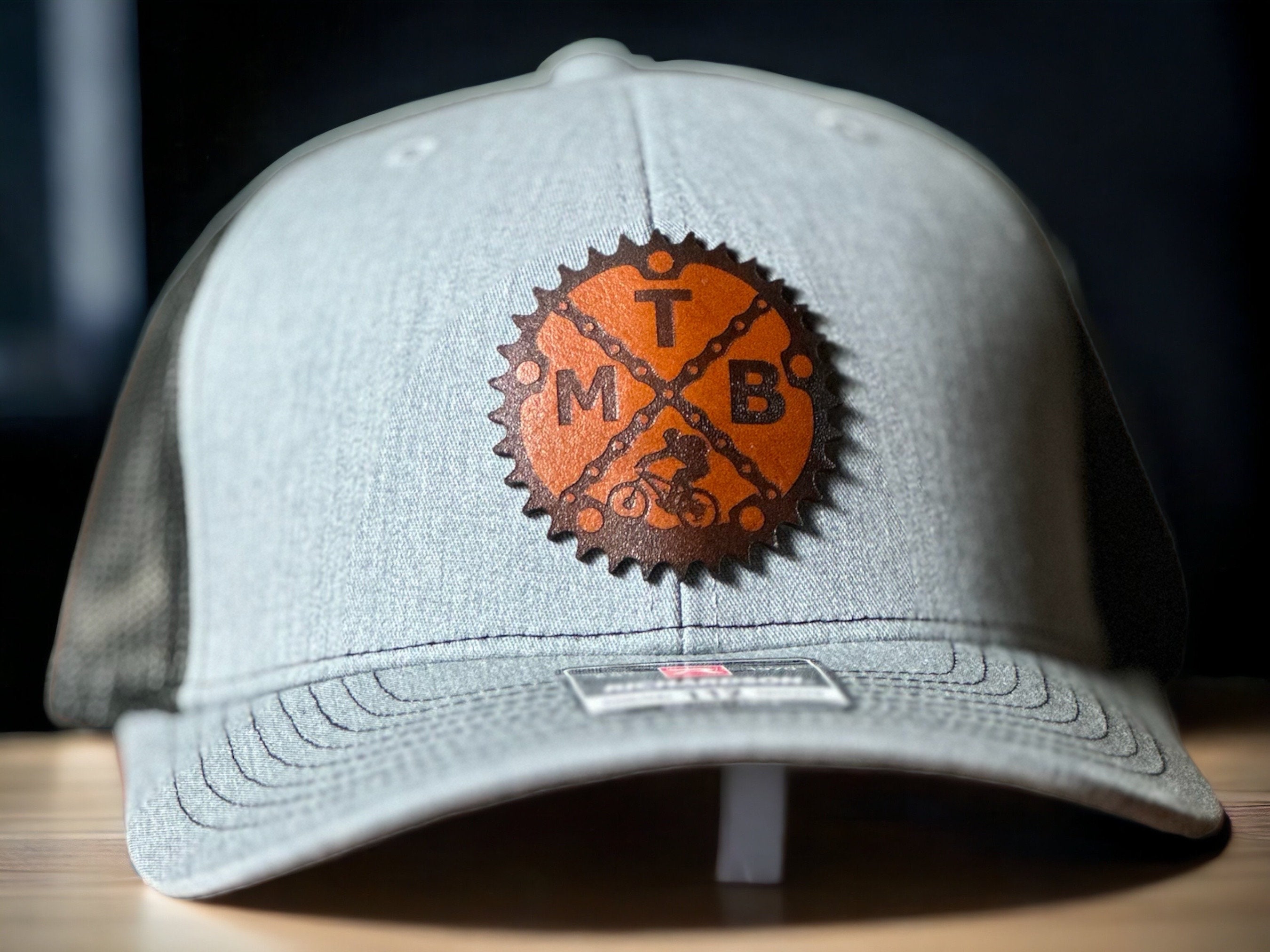 Mountain Biking Hat| Leather Patch Hat | Mountain Biker Hat | Mens Gift ...