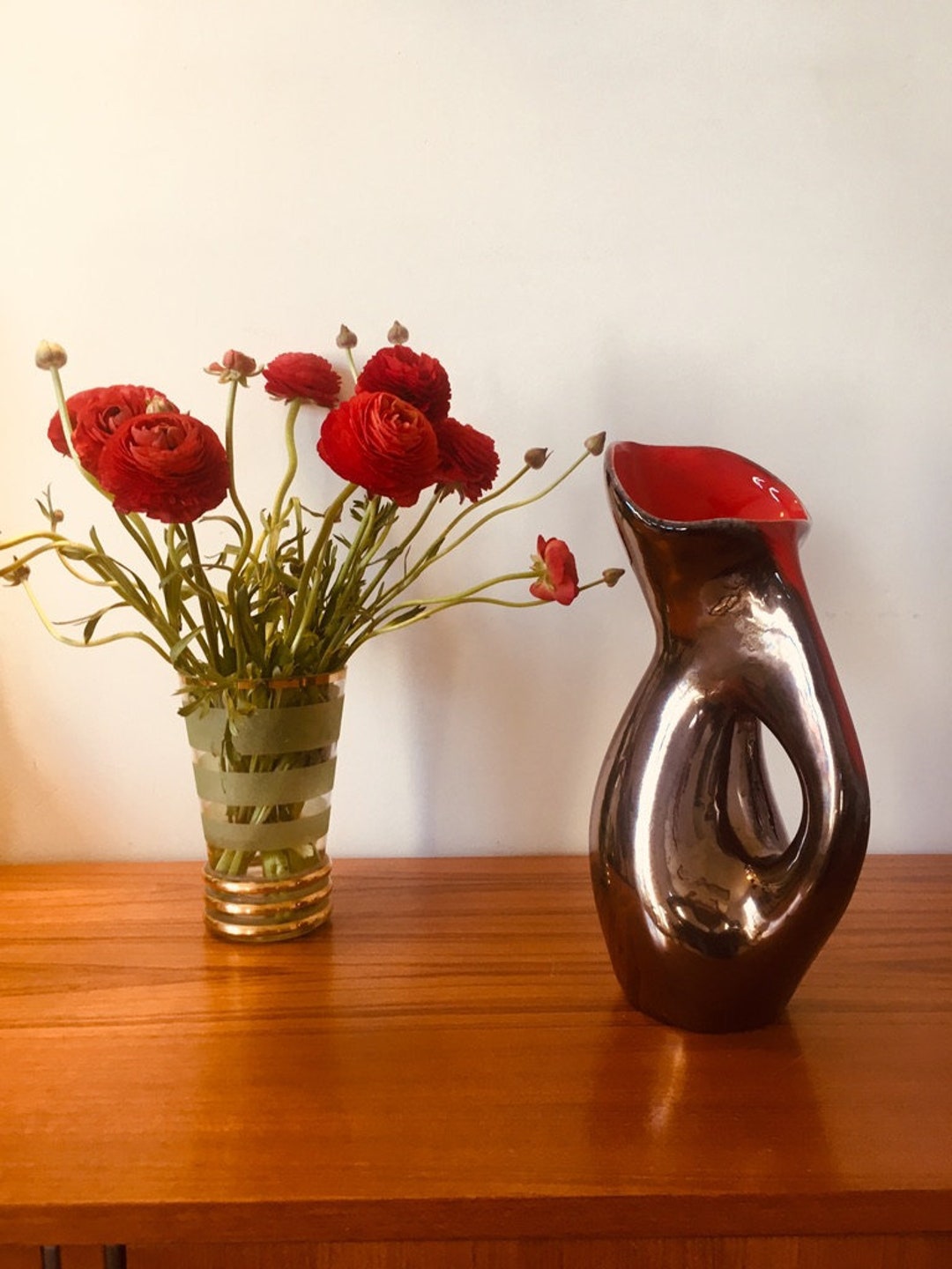 Vintage Vase, Vintage Carafe, Ceramic Pitcher, Mid-century Pottery ...