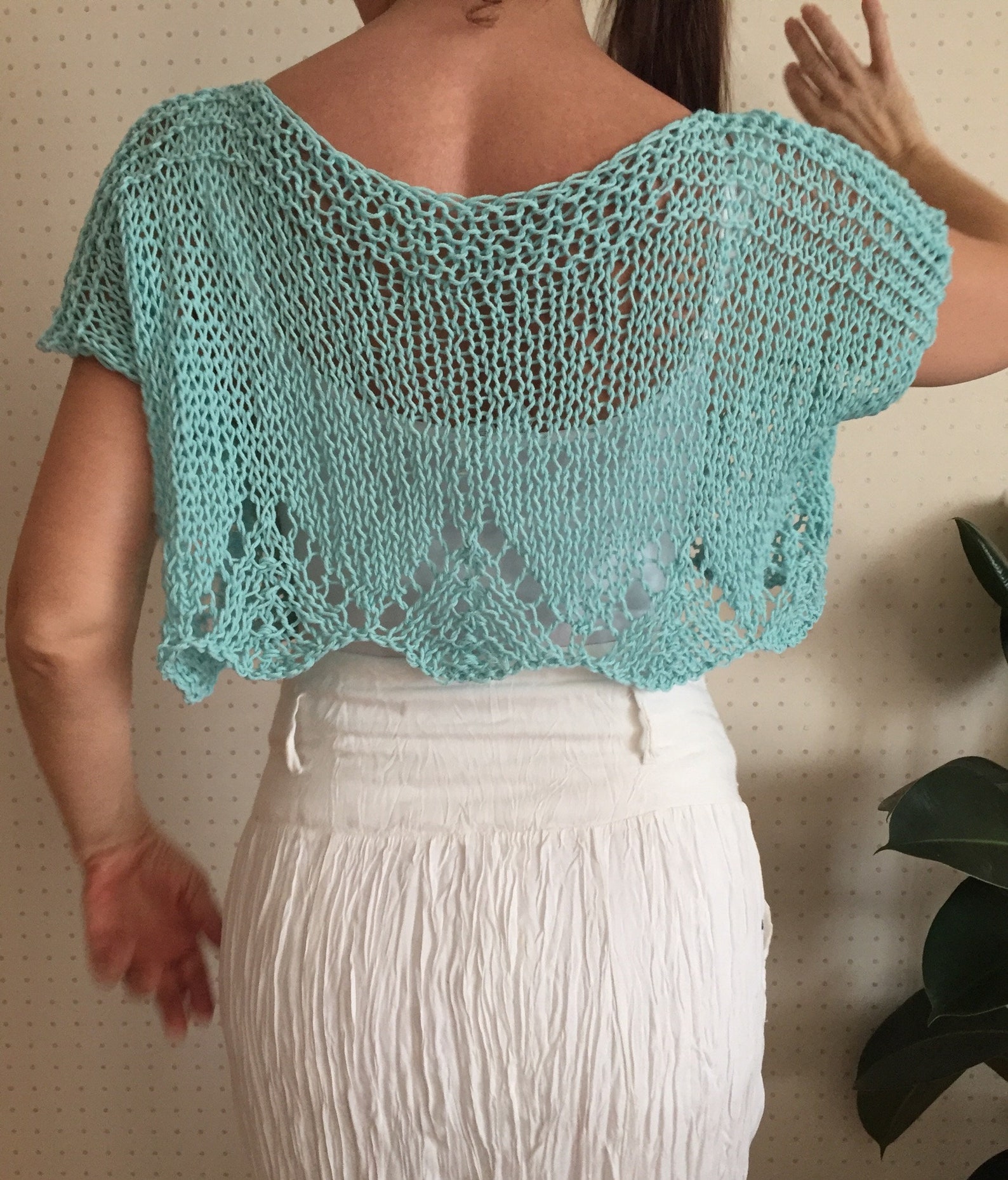 Knit Summer Top, Boho Chic Sweater, Women Summer Top, Lace Blouse, Hand ...