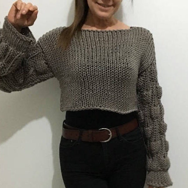 Crop Sweater - Etsy