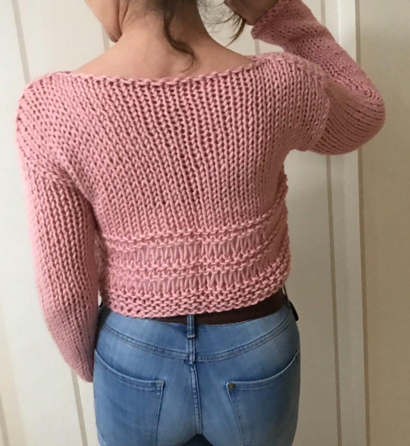 Knit Sweater Knit Chunky Pullower Cropped Wool Sweater - Etsy
