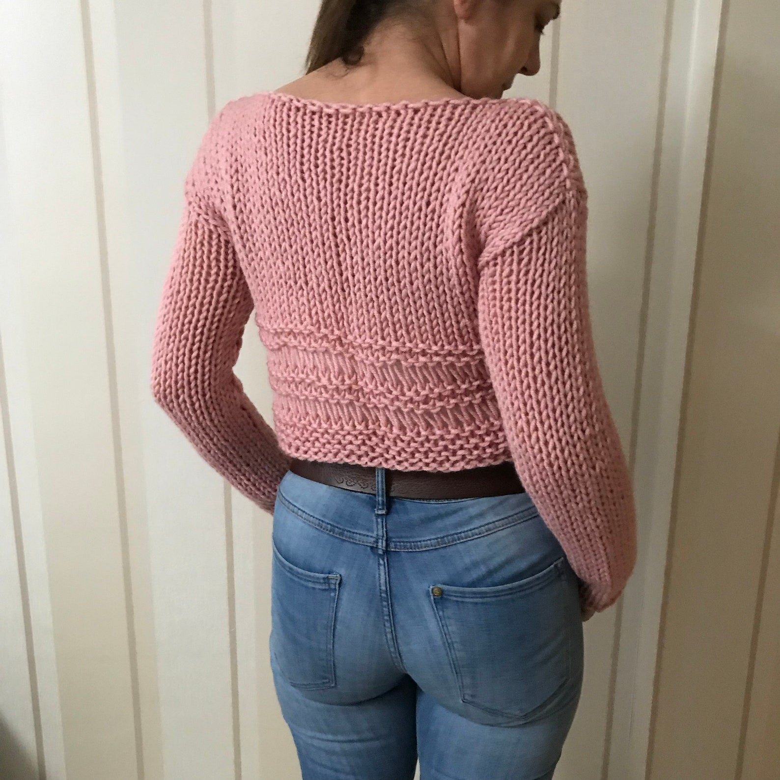 Knit Sweater Knit Chunky Pullower Cropped Wool Sweater - Etsy
