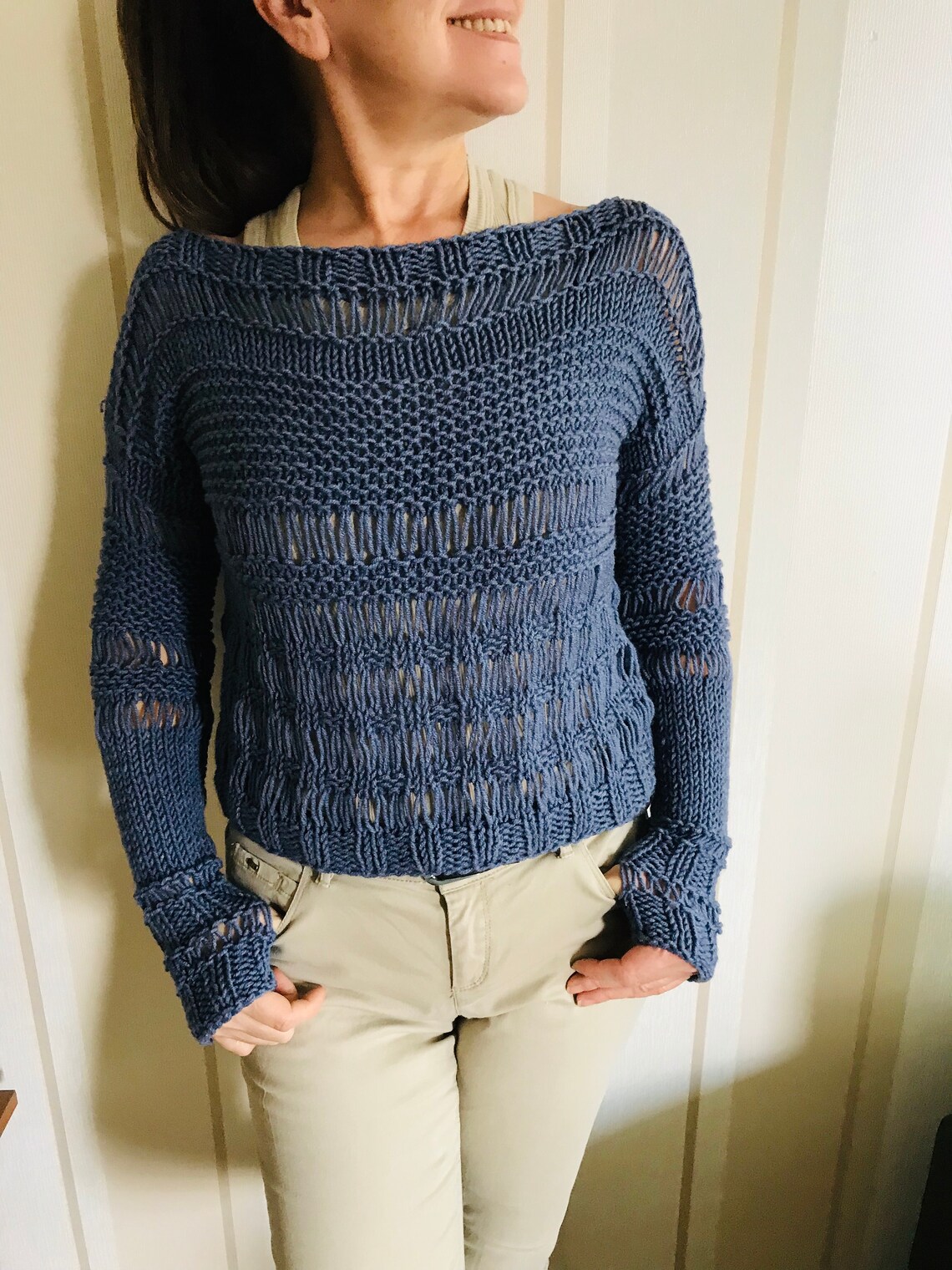 Knit Women Sweater ,knit Wool Boho Top , Crop Top for Women, Wool ...