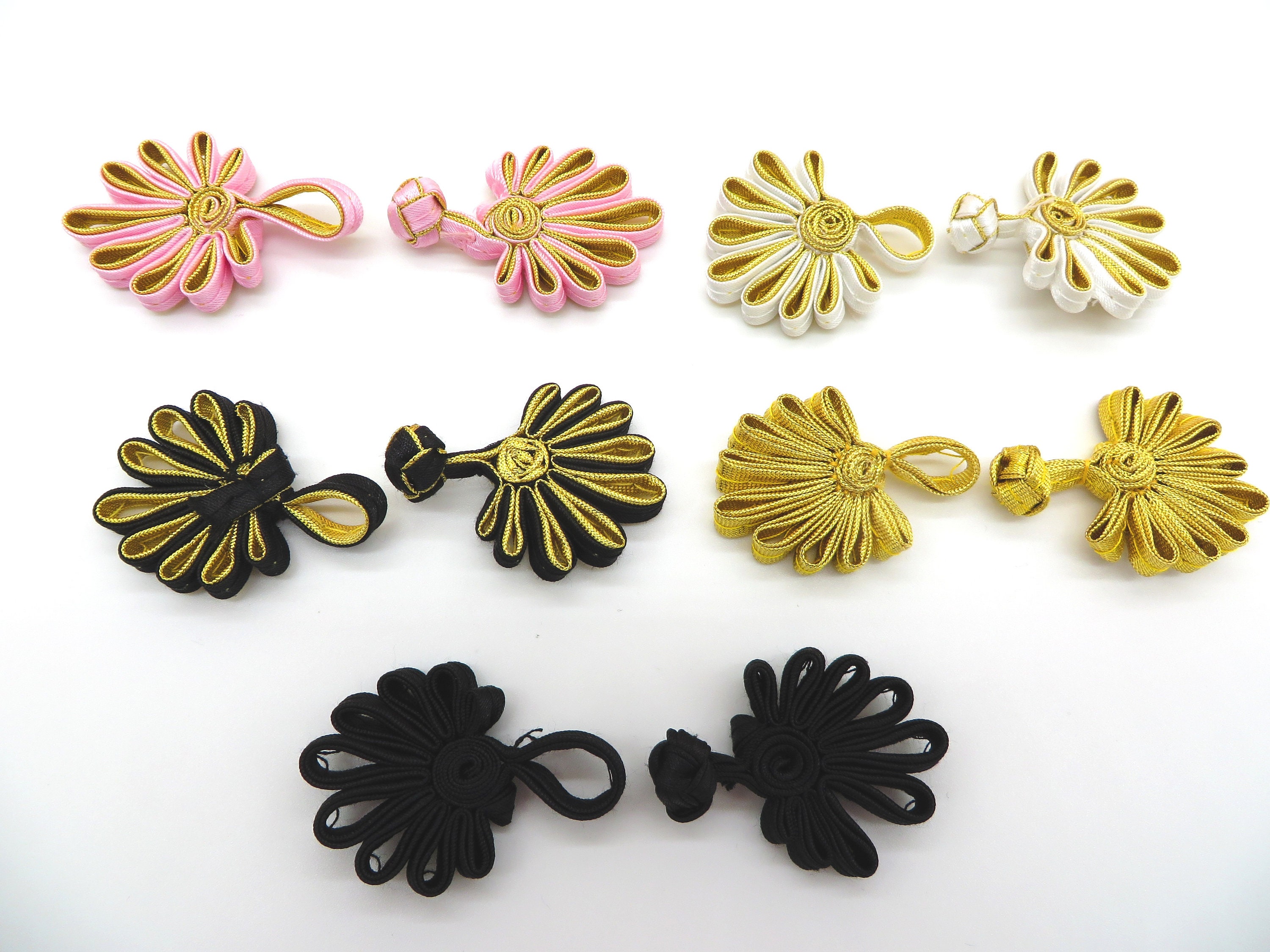 2 Sets of Hand-stitched Frog Fasteners Trims Choice of - Etsy UK