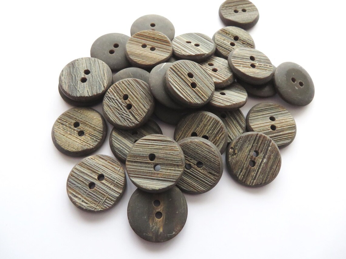 Top Quality 2-hole Brown Wood-effect Buttons 21mm 32L 20 | Etsy