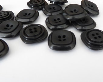 Black Square Buttons | Etsy