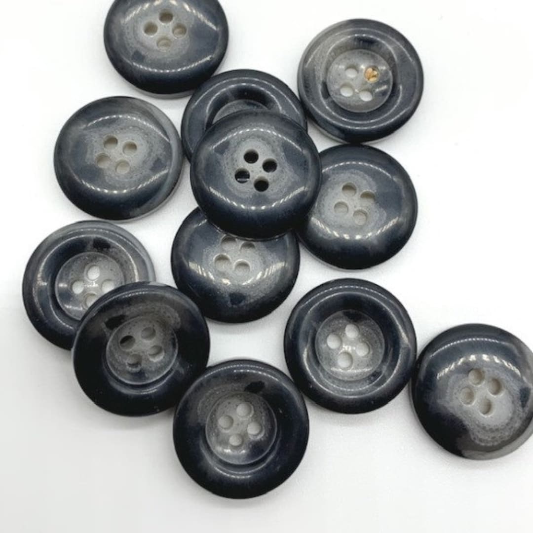 Mock Horn Buttons, Grey, 4 Hole 20mm, 12pcs or 100pcs - Etsy