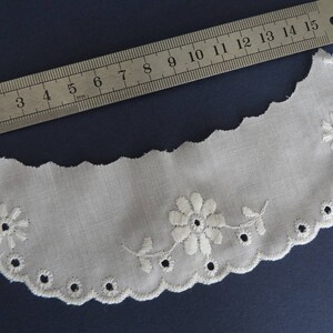 1 Pair of Small White Top Quality Cotton Embroidery Broderie - Etsy