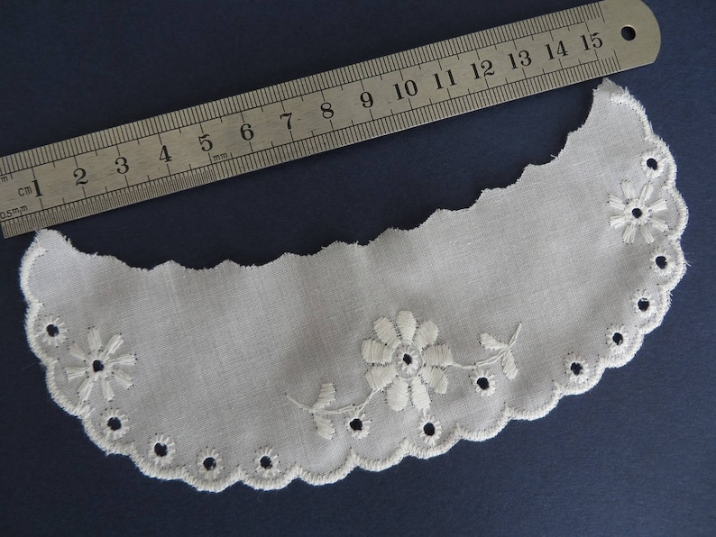 1 Pair of Small White Top Quality Cotton Embroidery Broderie | Etsy