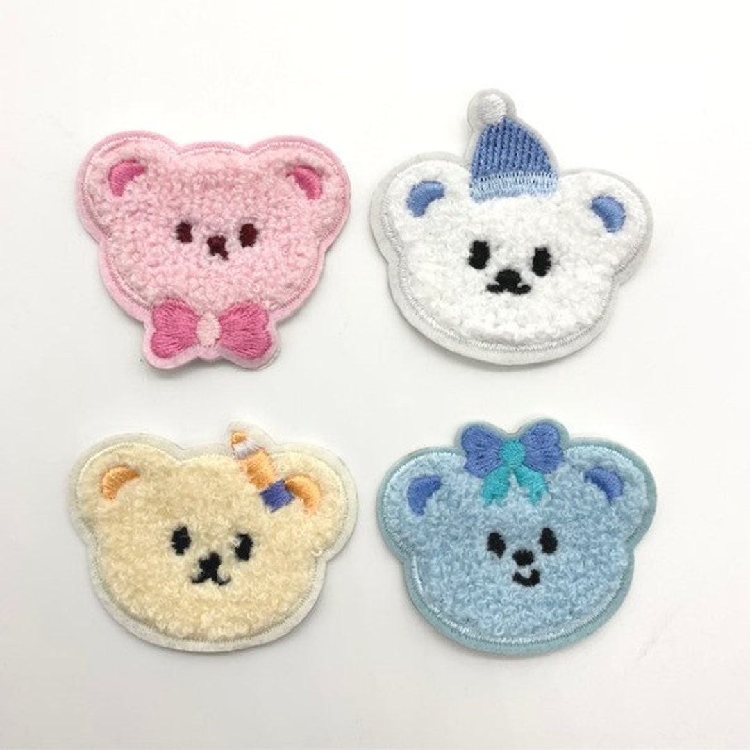 Crocheted Teddy Bear Applique, Embroidered Patch, Adhesive Badge - Etsy