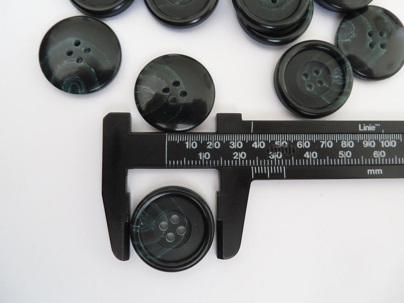 Quality Mock Horn Buttons Black With a Green Tinge 23mm - Etsy
