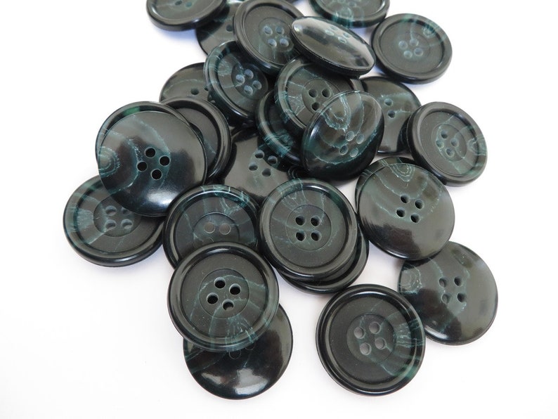 Quality Mock Horn Buttons Black With a Green Tinge 23mm - Etsy
