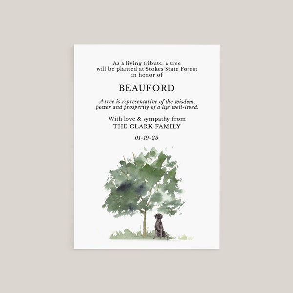 Black Lab Memorial Card - Etsy