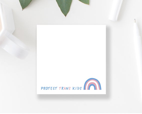 Rainbow Sticky Notes Protect Trans Kids Pride Sticky Notes - Etsy