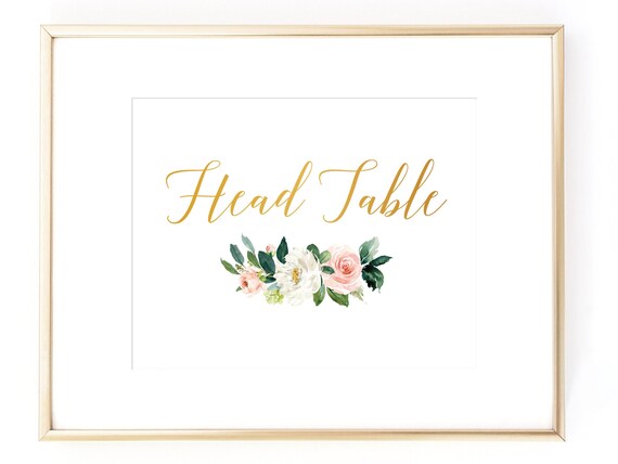 Printed Head Table Sign, Head Table Wedding, Head Table Decor, Head ...