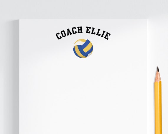 Volleyball Notepad Personalized Custom, Cute Fun Sports Aesthetic ...