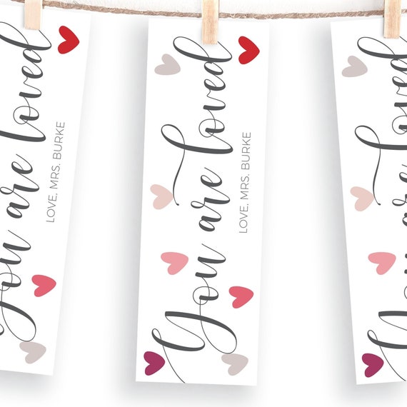 Printable Bookmarks, Valentine Digital Download for Kids, Student, Teen ...