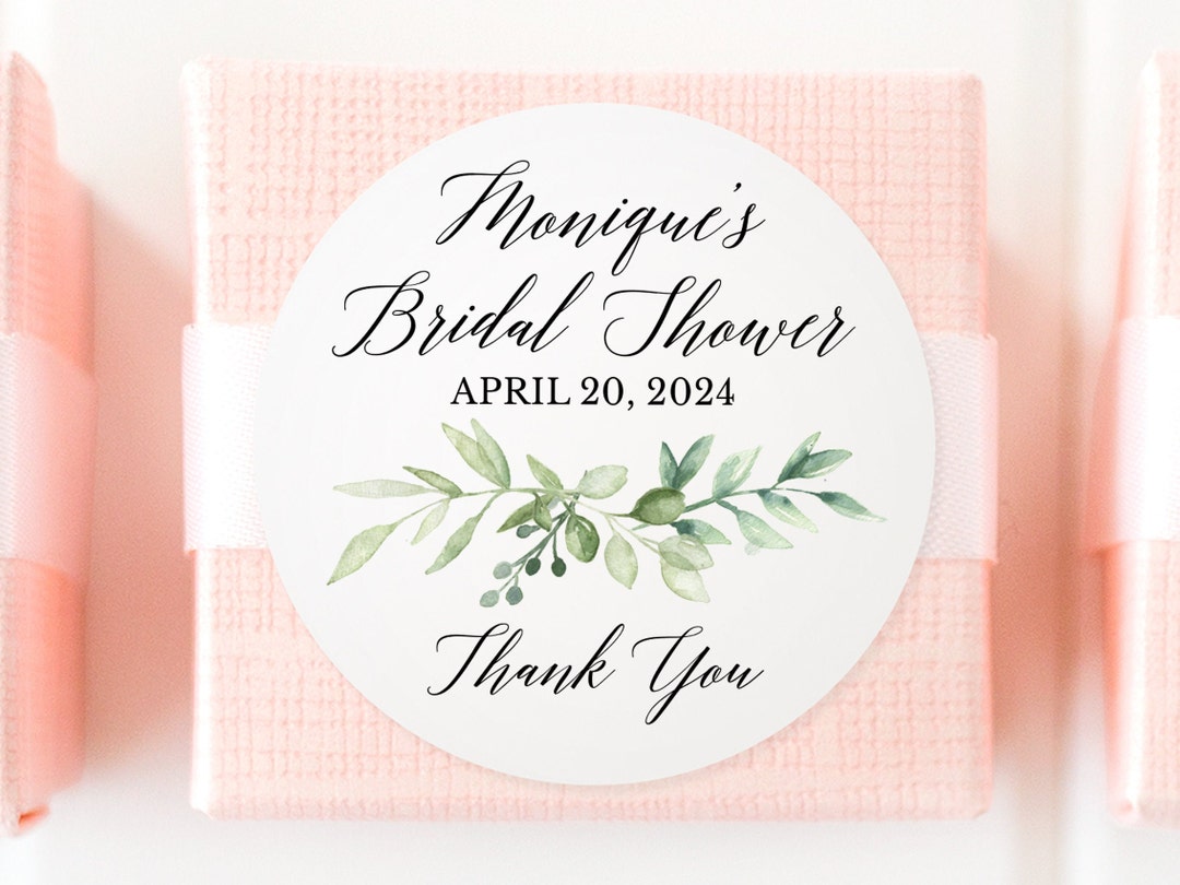 Printed Bridal Shower Stickers, Bridal Shower Stickers Favors, Bridal ...