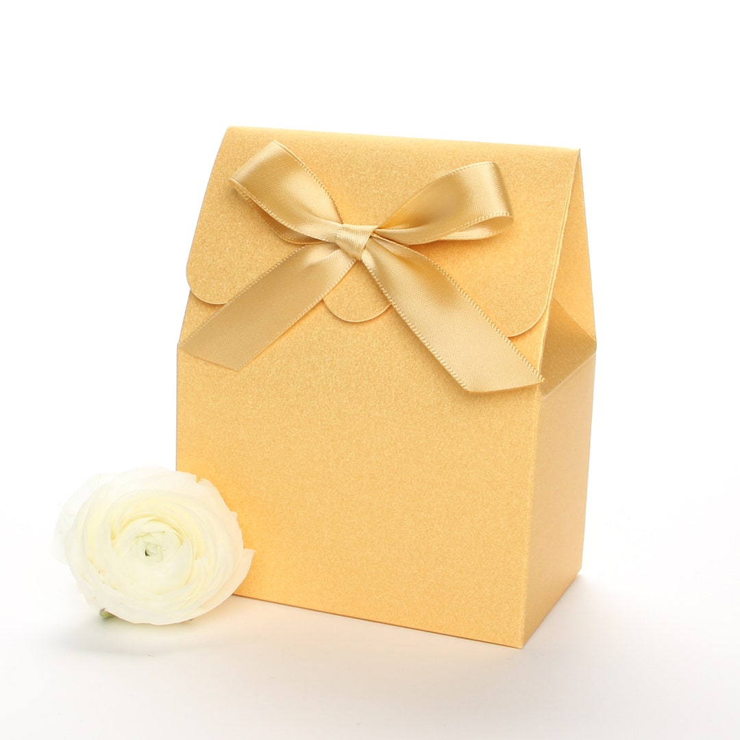 Favor Boxes, Gold Favor Boxes, Gold Wedding Favor Box, Gold Party ...